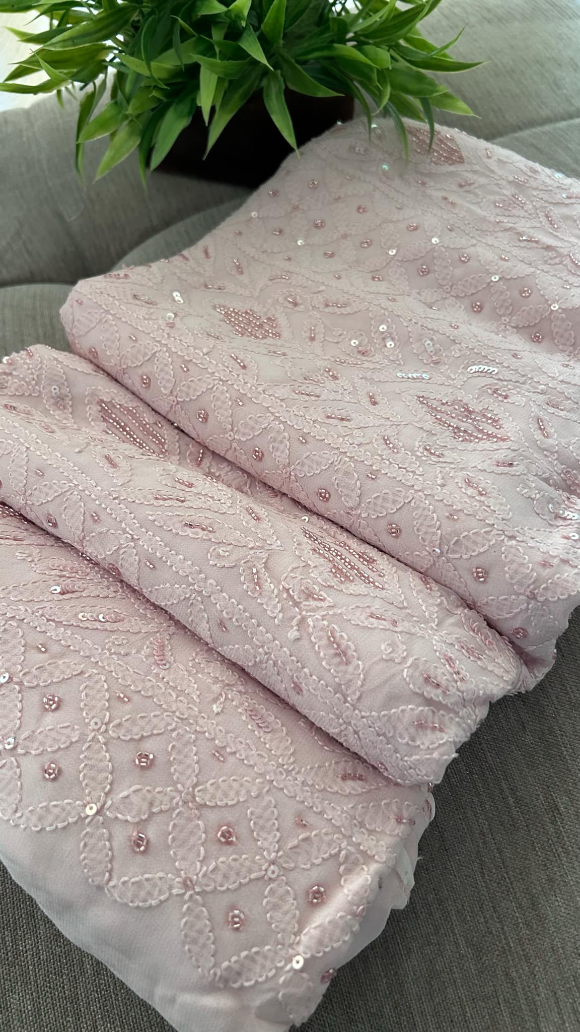 Oyster Pink Party Wear Cut Dana Chikankari Kurta Dupatta Set – Dress365days