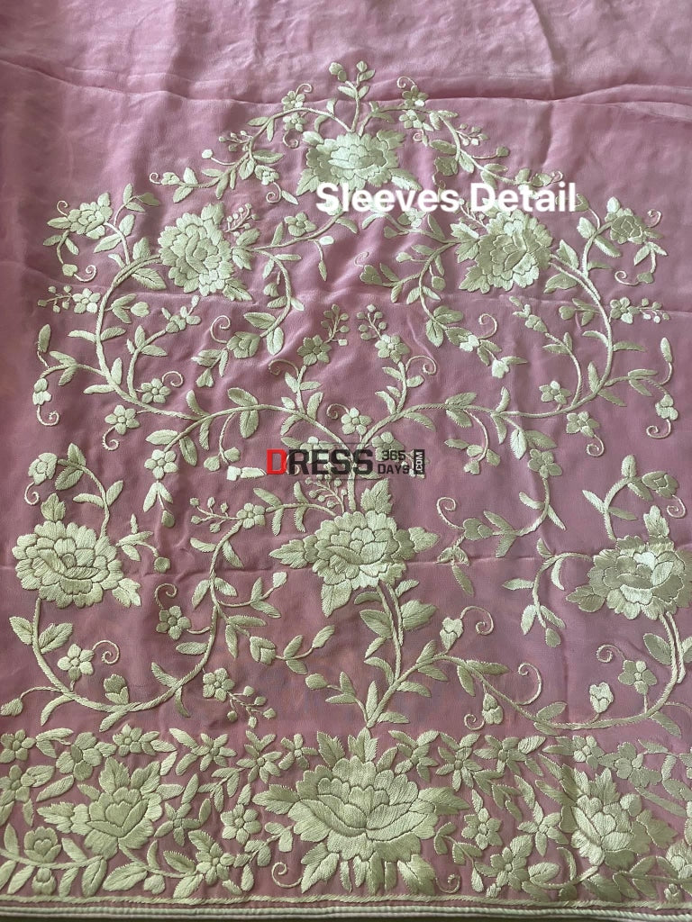 Baby PInk & Ivory Parsi Gara Hand Crafted Suit (Three Piece) – Dress365days