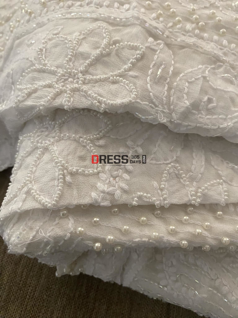 Designer Pearl Lucknowi Chikankari Anarkali Suit – Dress365days