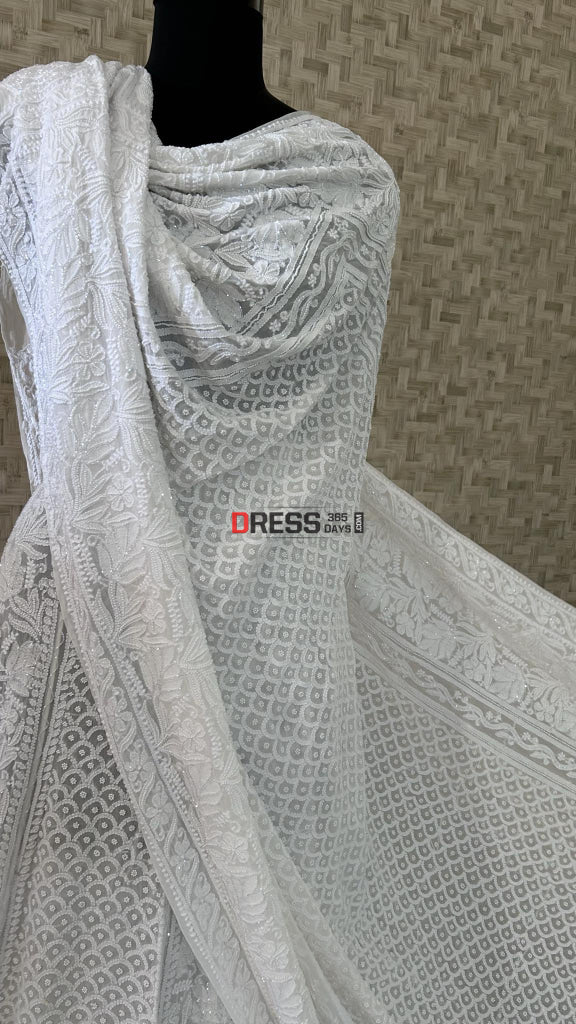 Designer Pearl Lucknowi Chikankari Lehenga Set – Dress365days