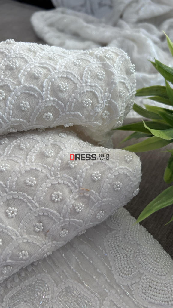 Designer Pearl Lucknowi Chikankari Lehenga Set – Dress365days