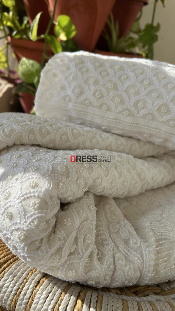 Designer Pearl Lucknowi Chikankari Lehenga Set – Dress365days