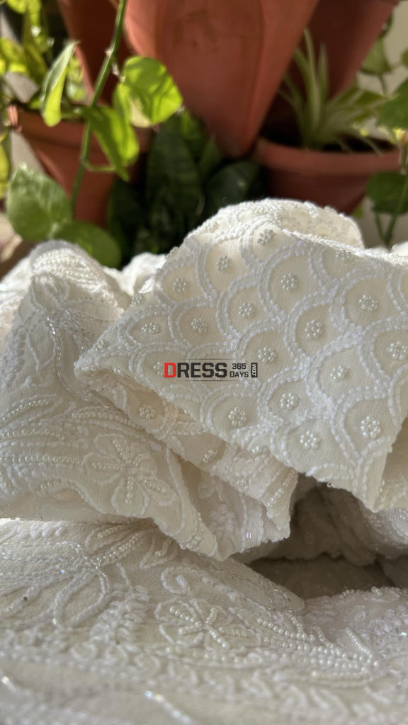 Designer Pearl Lucknowi Chikankari Lehenga Set – Dress365days