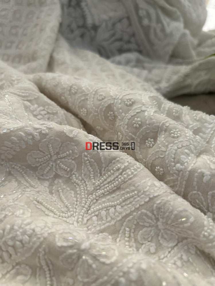 Designer Pearl Lucknowi Chikankari Lehenga Set – Dress365days