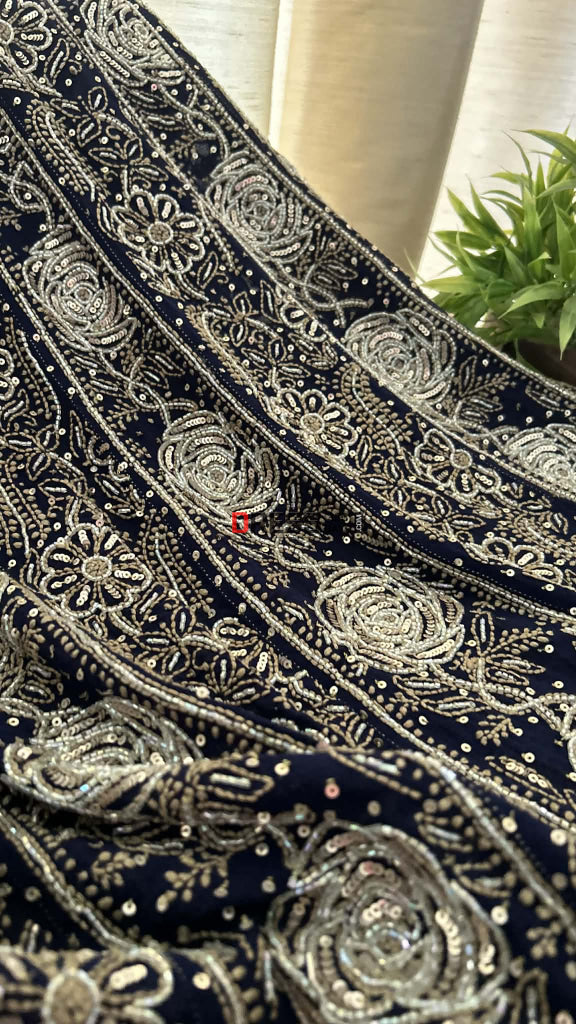 Luxury Cut Dana & Sequins Work Chikankari Anarkali Suit | Dress365Days ...