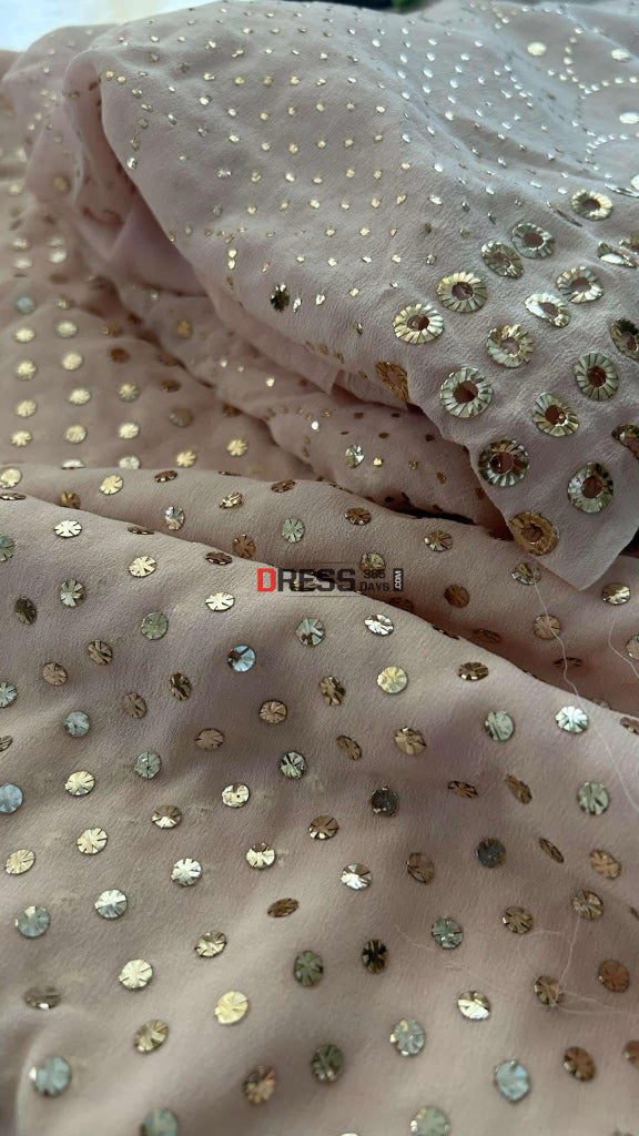 Masterpiece pink Kamdani Saree | Chikankari Saree | Mukaish Saree ...