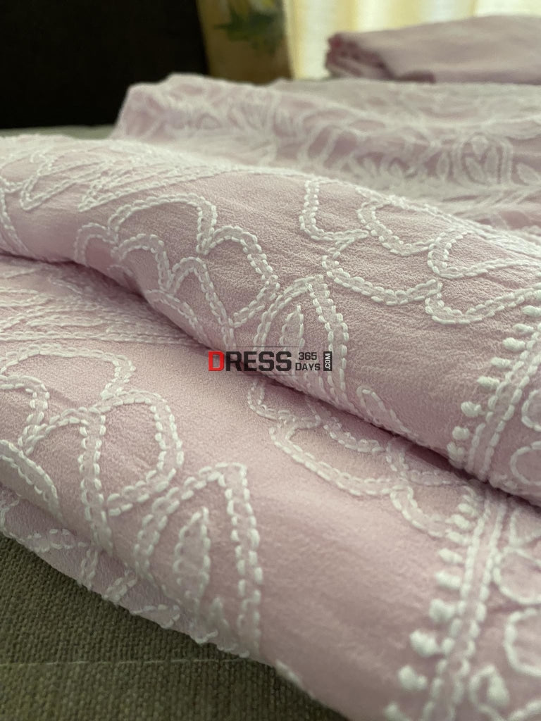 Powder Pink Lucknowi Chikankari Suit – Dress365days