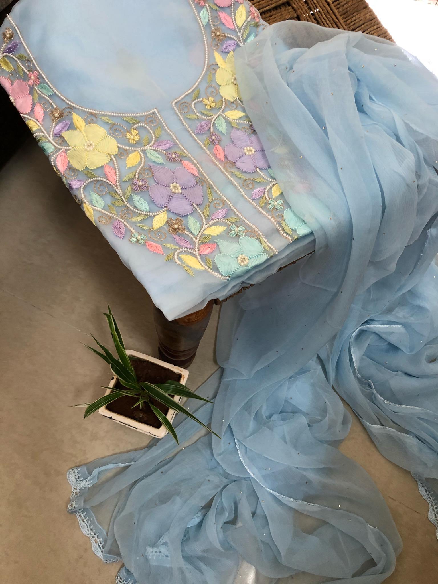 Organza Beads Parsi Ghara Suit – Dress365days