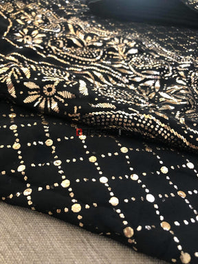 Black Mukaish Work Suit – Dress365days