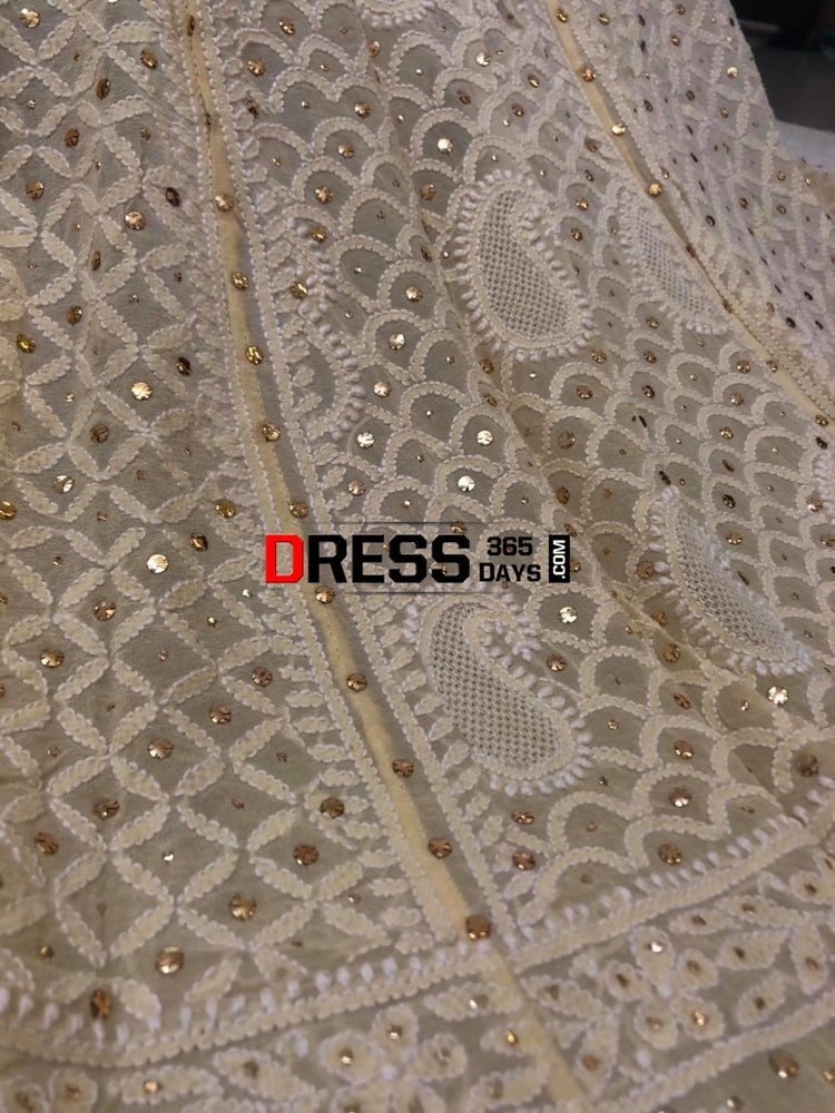 Hand Jaali & Kamdani Work Chikankari Lehenga Set – Dress365days