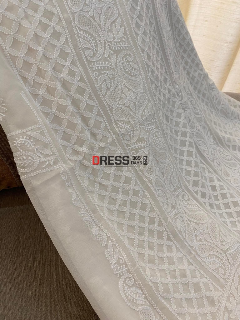 Hand Jaali Lucknowi Chikankari Suit – Dress365days