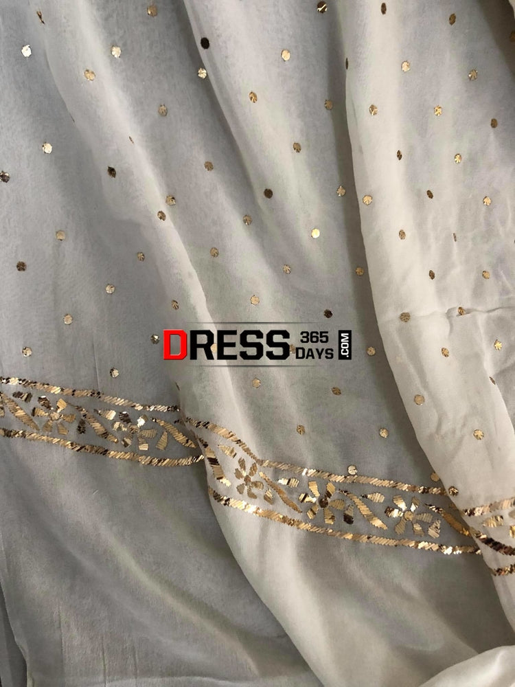 Ivory Hand Crafted Kamdani Suit – Dress365days