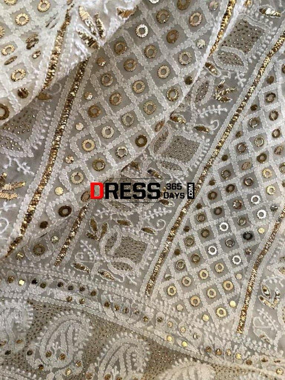 Ivory Ring Mukaish Lucknowi Suit – Dress365days
