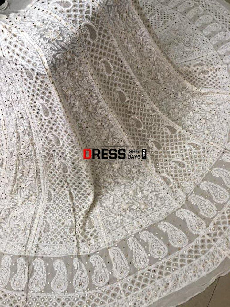 Lucknowi Chikankari Lehenga Skirt (Only Lehenga) – Dress365days
